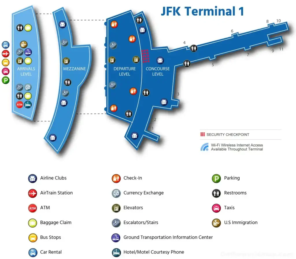 Navigating the JFK Terminal 1 Map: Your Gateway to Global Travel ...