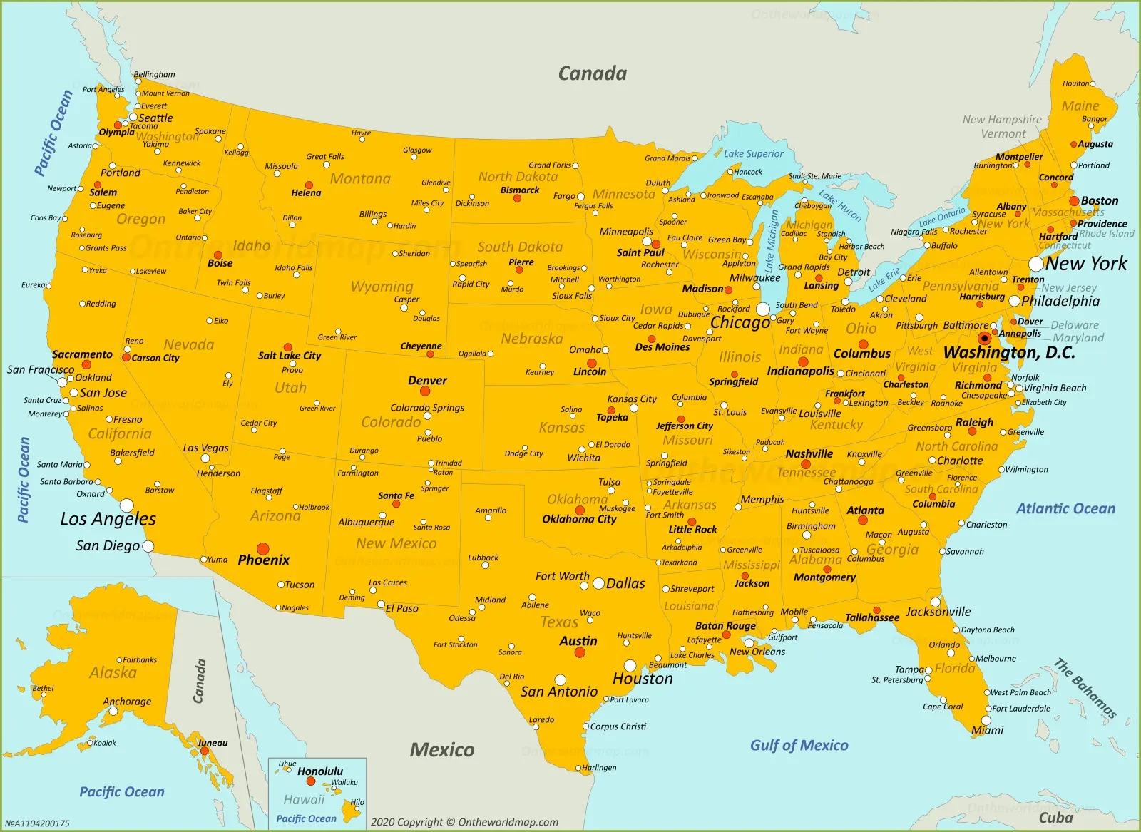 Explore the Golden Details of USA-Cities-Map: A Deep Dive Into America ...